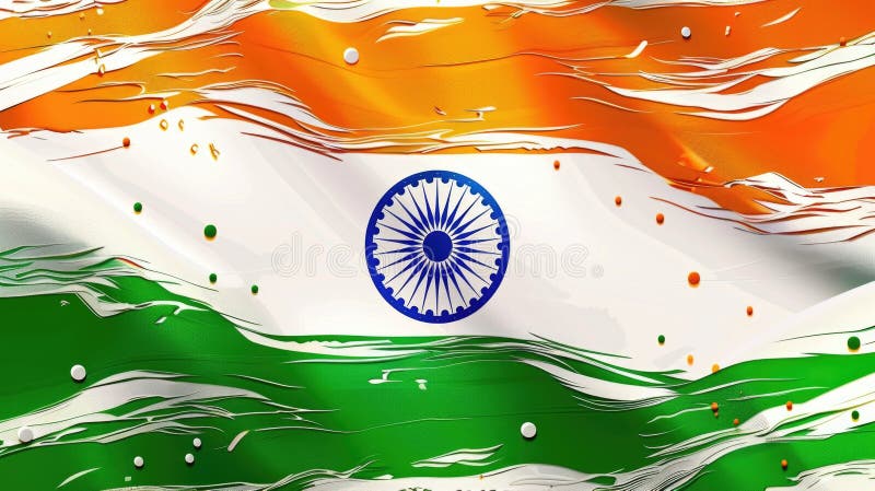 Indian Flag Watermark Illustration Stock Photo - Image of ashoka ...