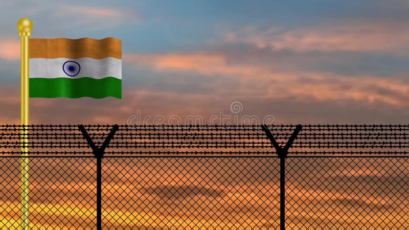 Moving Indian Flag Colour Heart Isolated on Black Background. Stock ...