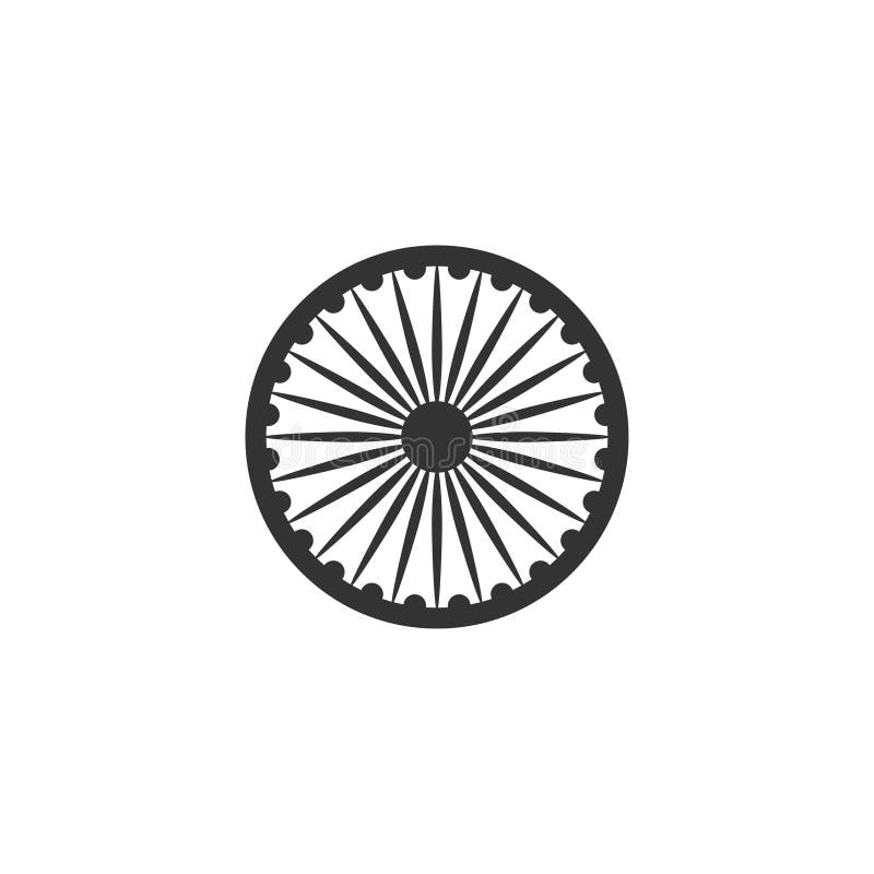 Indian Flag Wheel Vector Icon Stock Vector - Illustration of freedom ...