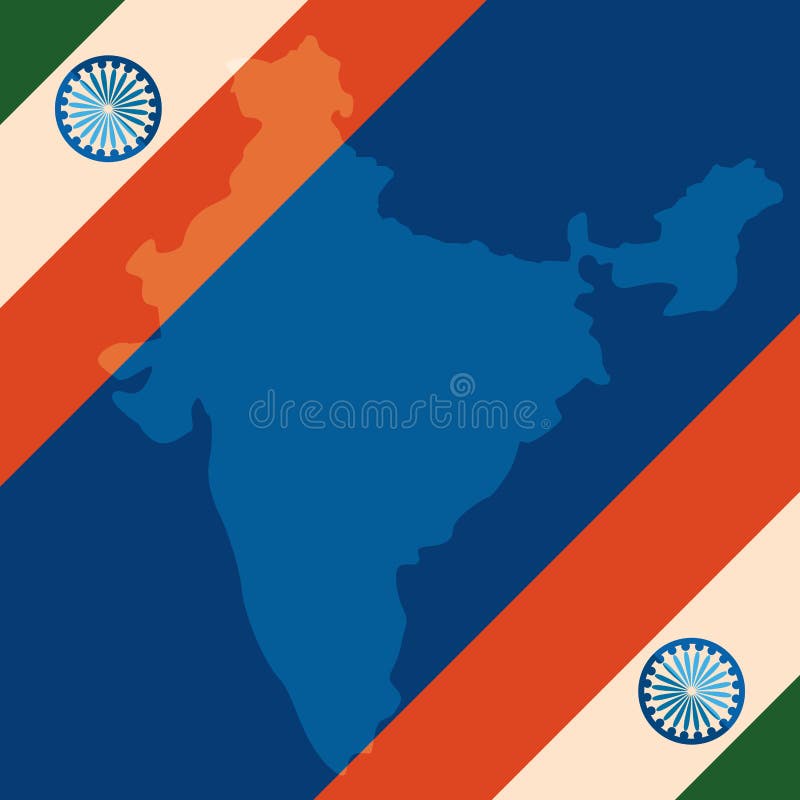 Indian Flags Independence Day Frame Stock Illustration - Illustration ...