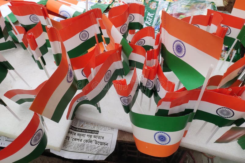 Indian flags stock photo. Image of color, green, proud - 263088508