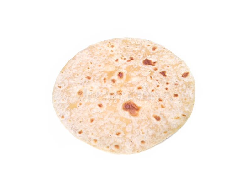 Indian Flat Bread, Indian Chapati or Roti Isolated on White Background ...