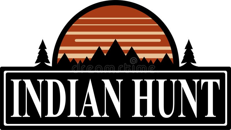 Indian Hunt Flat Design Vector Illustration for Logos Stock Vector ...