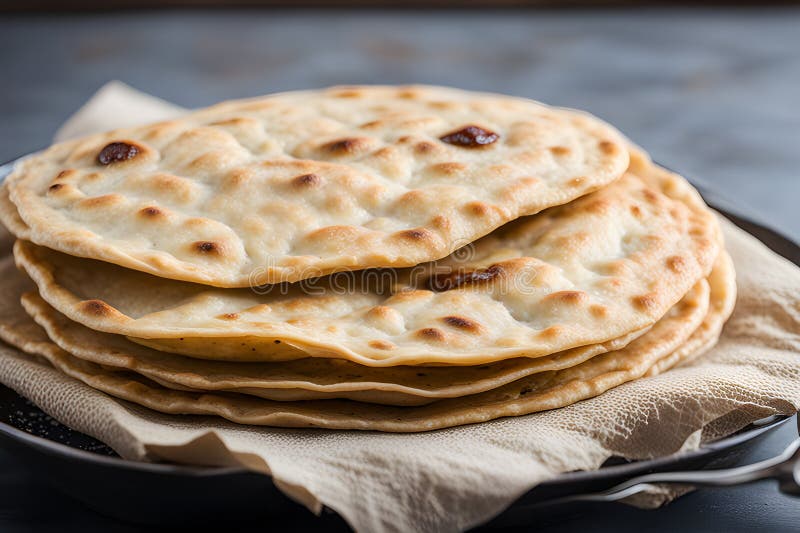 Indian Flatbread Chapati on a Wooden Board, Selective Focus. Playground ...