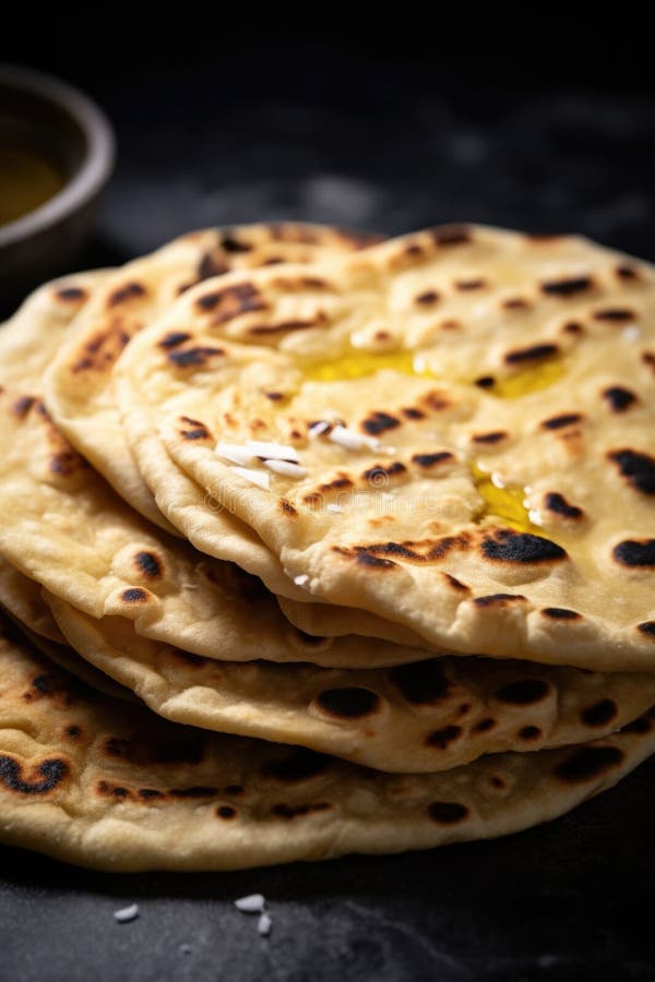 Indian Flatbreads on Table stock image. Image of dinner - 371541999