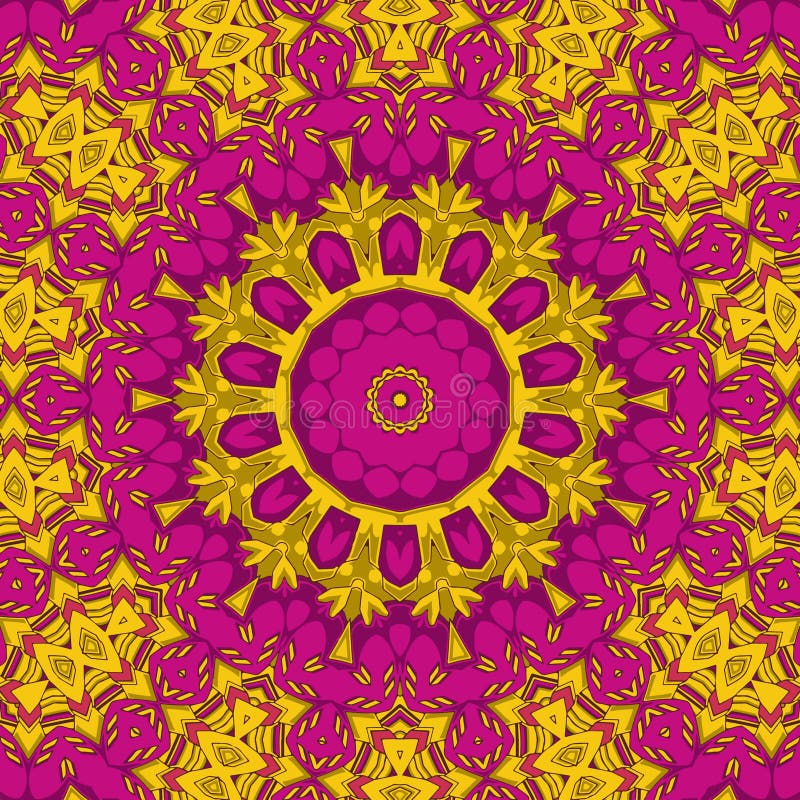 Indian Floral Paisley Medallion Pattern Illustration Stock Vector ...