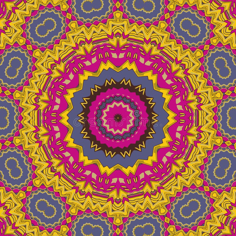 Indian Floral Paisley Medallion Pattern Illustration Stock Vector ...