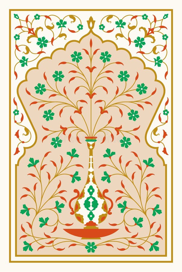 Indian Floral Pattern. Traditional Islamic Background. Mosque ...