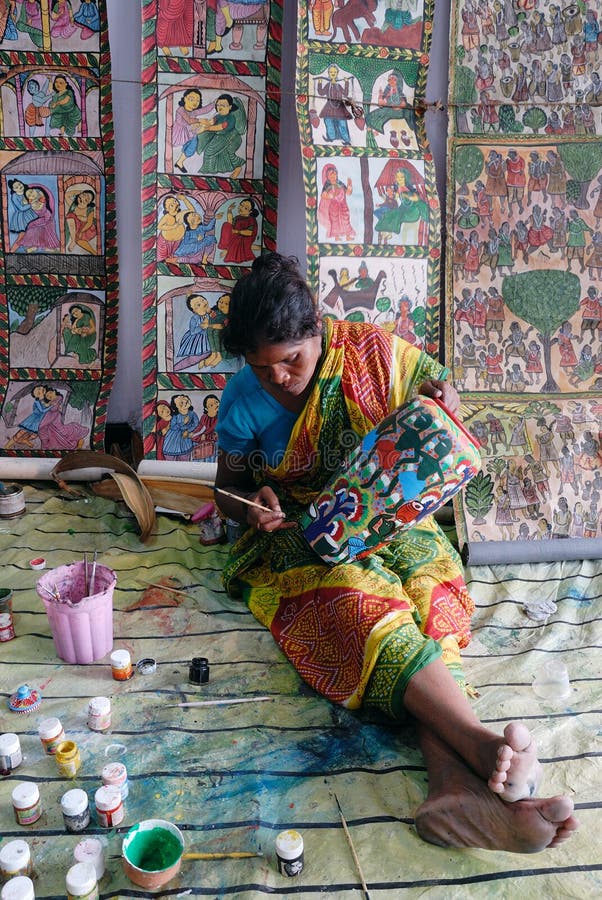 Indian folk Painting editorial photo. Image of paper - 16795791