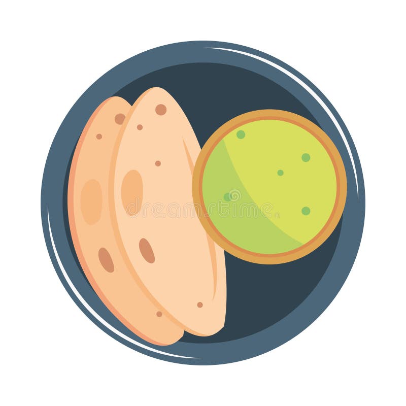 Indian Food Bread Illustration Stock Vector - Illustration of isolated ...