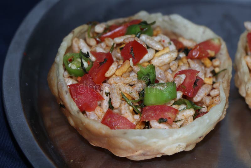 Indian Food Chat Made Up of Flour Stock Photo - Image of cultural ...