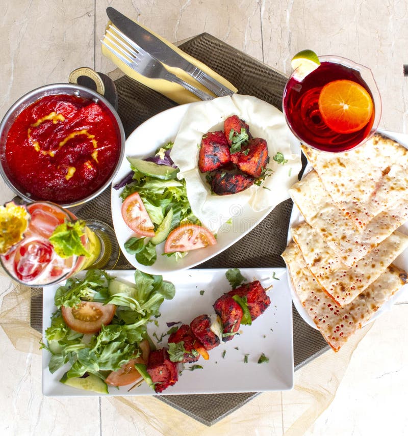 Indian Food Plater Back Drop Stock Photo - Image of chapatti, dish ...