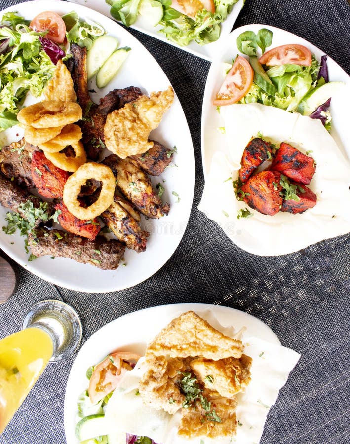 Indian Food Plater Back Drop Stock Photo - Image of basmati, anglo ...