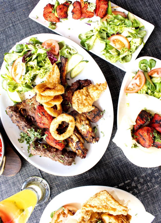 Indian Food Plater Back Drop Stock Image - Image of chicken, asian ...