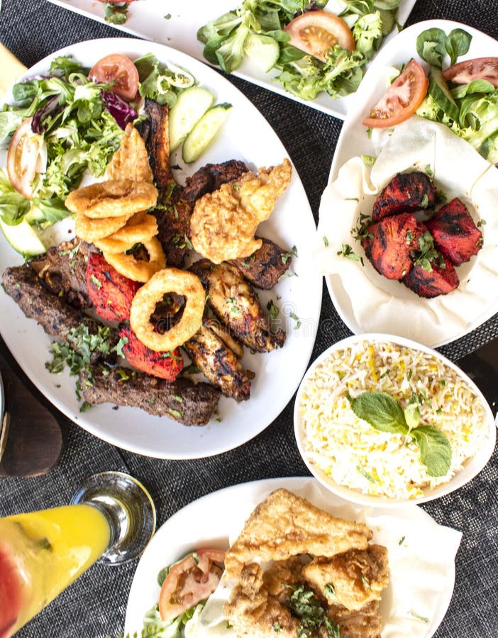 Indian Food Plater Back Drop Stock Image - Image of chicken, asian ...