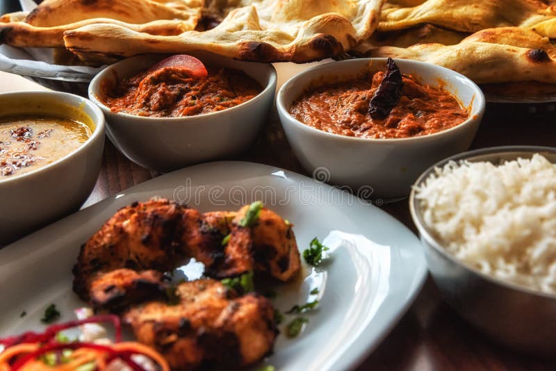 Indian Food Selection stock image. Image of dinner, staple - 102785229