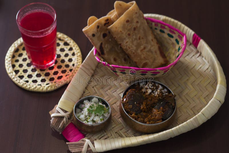 Indian Food in Village Style Stock Photo - Image of food, indian: 107987572
