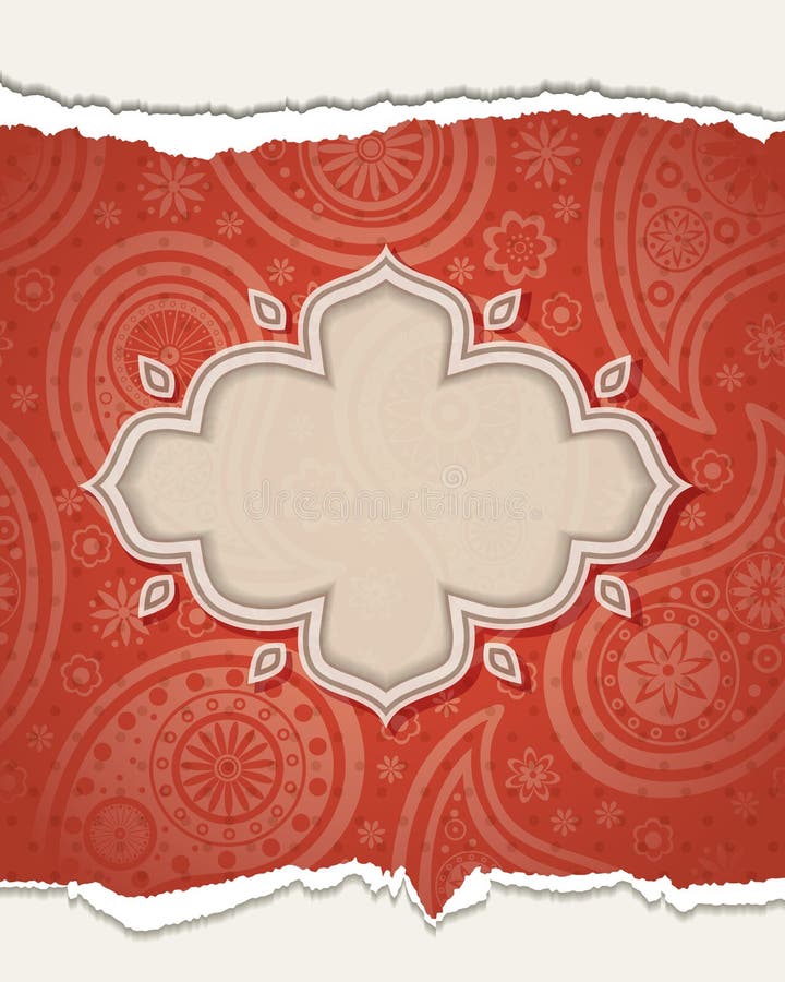 Abstract Indian pattern. stock vector. Illustration of frame - 17534709