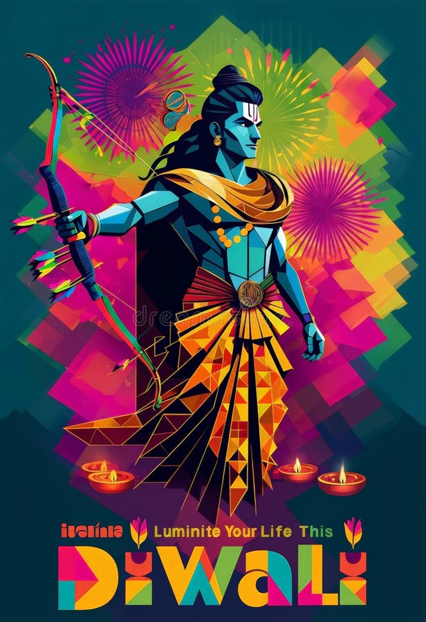 Indian Go Drama with Creative Design Stock Illustration - Illustration ...