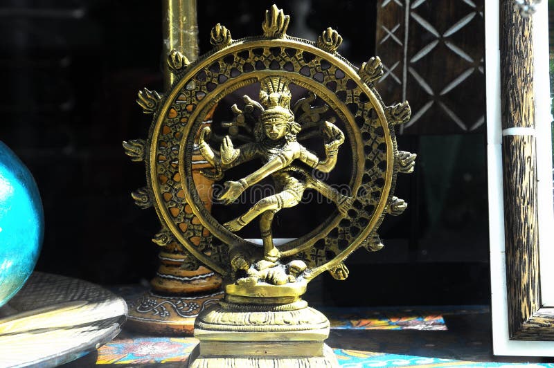 Indian God Golden Statue stock image. Image of symbol - 160411771