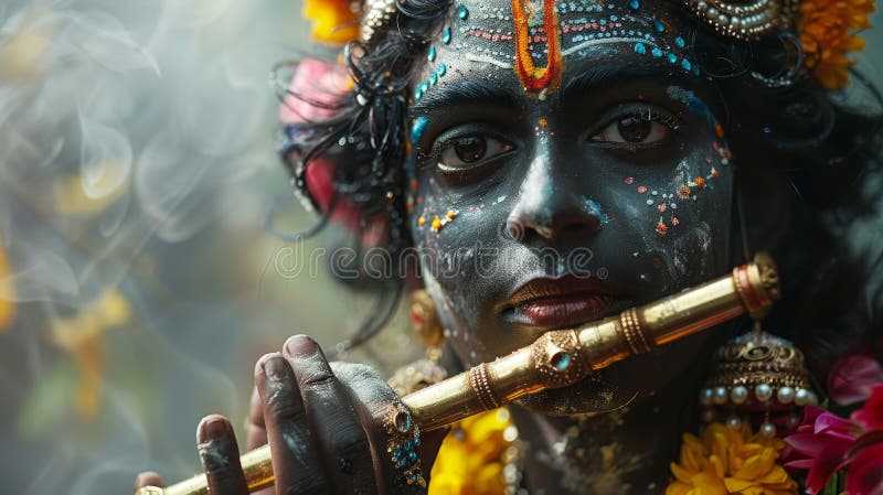 God Krishna stock photo. Image of statue, gita, india - 367721648