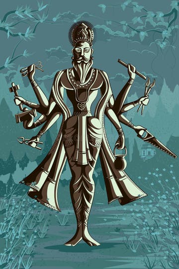 God Vishwakarma Stock Illustrations – 45 God Vishwakarma Stock ...