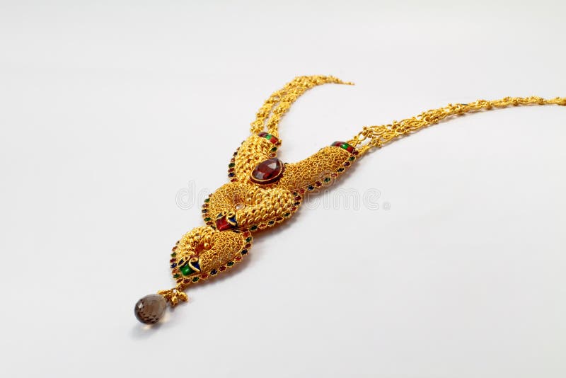 Indian Gold necklace stock image. Image of antique, choker - 11898927