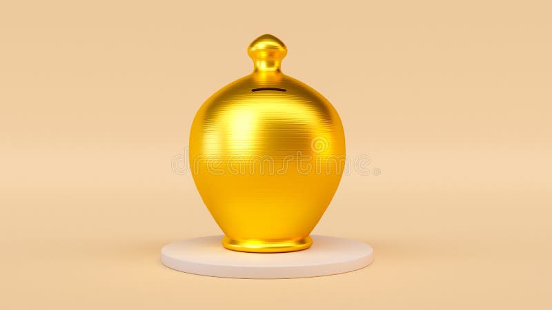 Indian Golden Money Saving Box Called Gullak Stock Photo - Image of ...