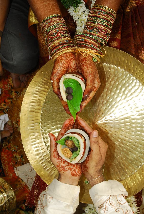 Indian Groom and Bride Performing Marriage Rituals during Marriage ...