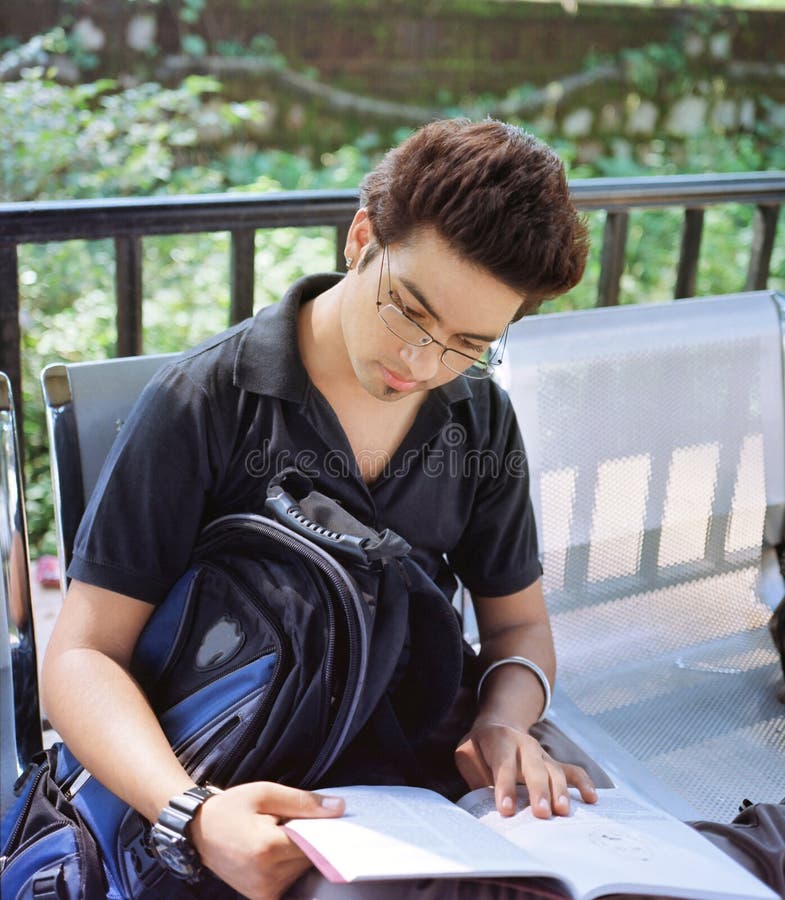 Handsome college student. stock image. Image of ethnic - 28690181