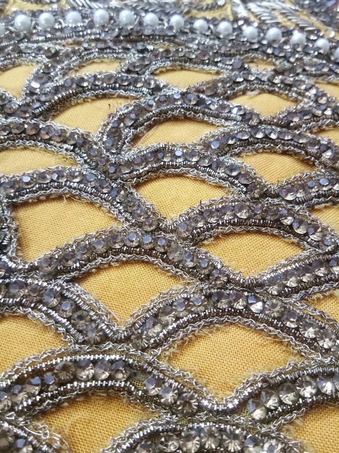 Indian Hand Embroidery Dabka Work Stock Image - Image of work, indian ...
