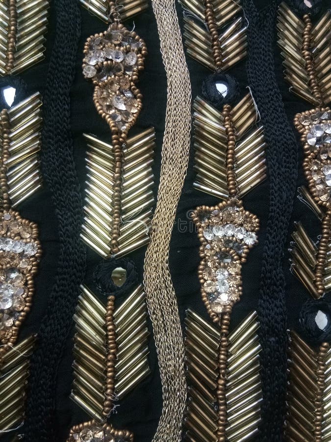 Indian Hand Embroidery Dabka Work Stock Image - Image of dabka ...