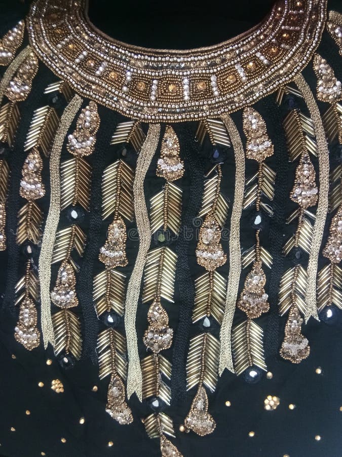 Indian Hand Embroidery Dabka Work Stock Image - Image of hand, indian ...