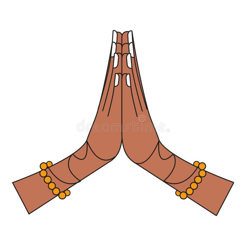 Indian Hands Making Namaste Stock Vector - Illustration of hand ...