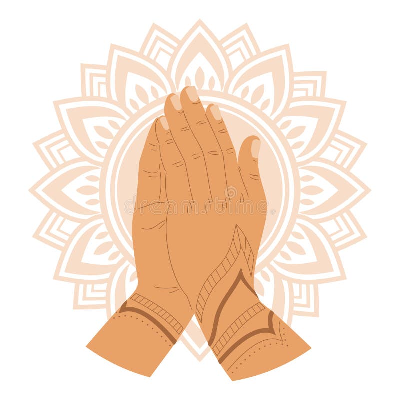 Indian Hands Making Namaste Stock Vector - Illustration of hindu ...