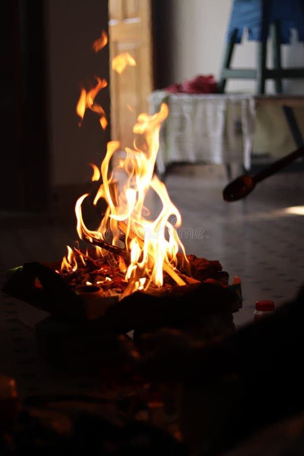 Indian Hawan and Pooja Fire Stock Images. Stock Image - Image of indian ...
