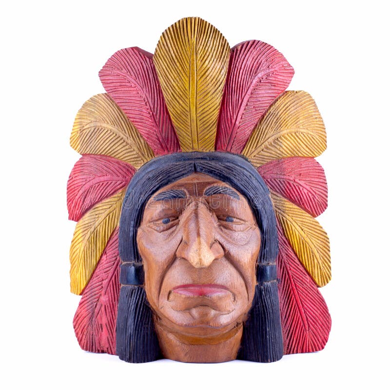 Indian Head Statue Isolated Stock Image - Image of southeast, ancient ...