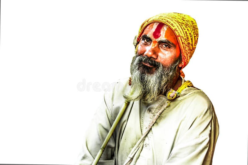 Indian Hermit stock photo. Image of clothing, color, charity - 35192128