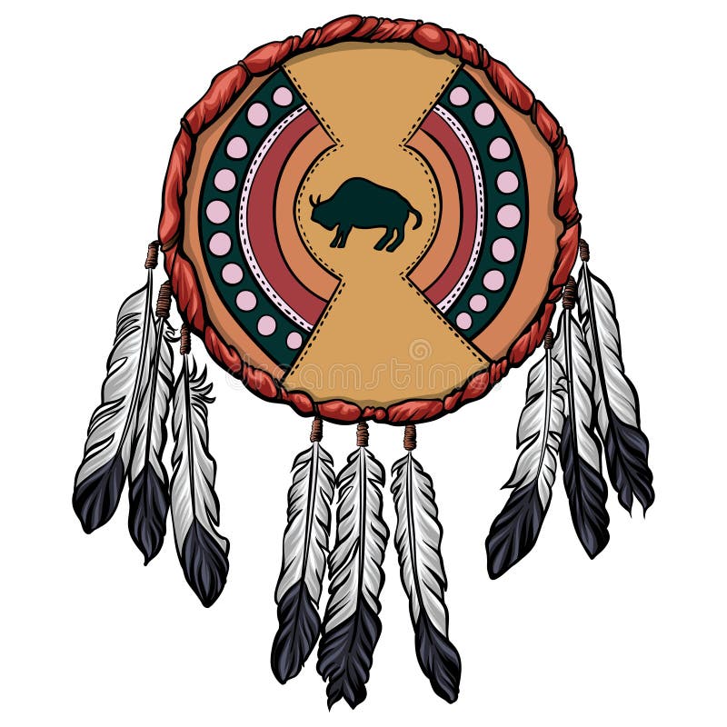 Native American Warrior Shield Stock Illustrations – 212 Native ...