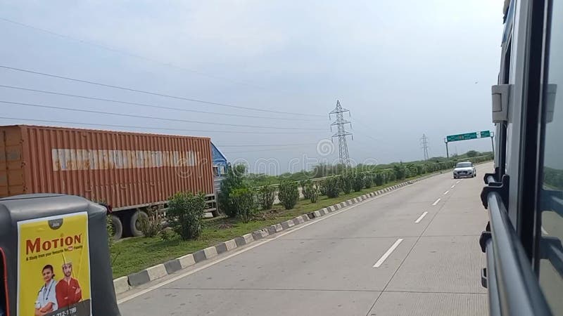 Indian Highway Road Passing through Petrol Pump in Uttar Pradesh, India ...