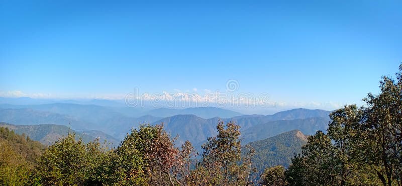 Indian Himalayan Distant View Scenery Stock Image - Image of mountain ...
