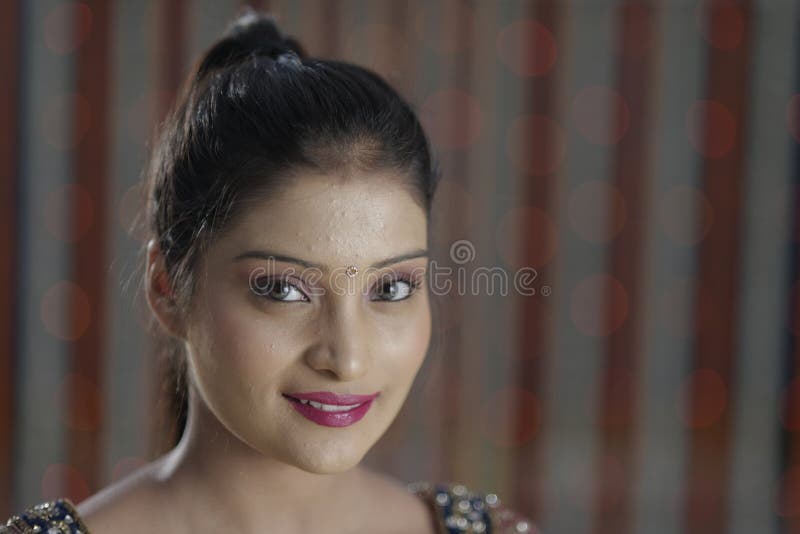 Indian Hindu Bride Getting Ready. Stock Photo - Image of indian ...