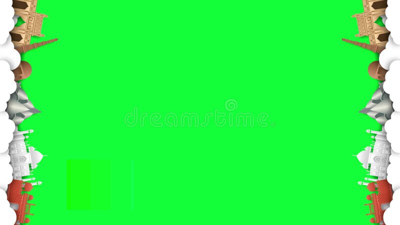 Indian Historical Monuments on Cloud Surface Stock Video - Video of ...