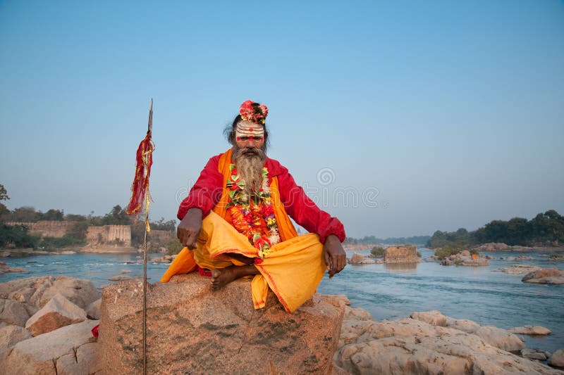 Indian holy man editorial photography. Image of asian - 23695612
