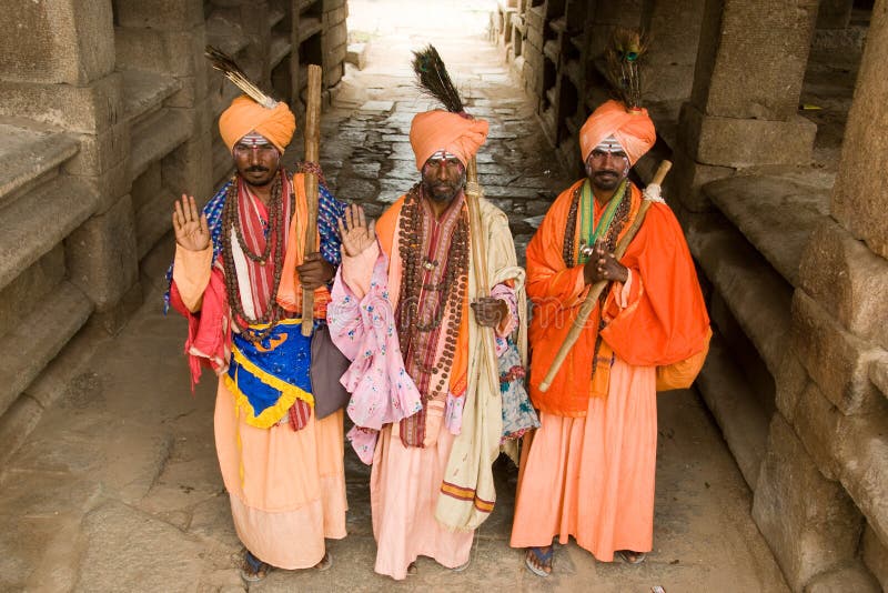 Indian Holy Men editorial stock image. Image of three - 21151114