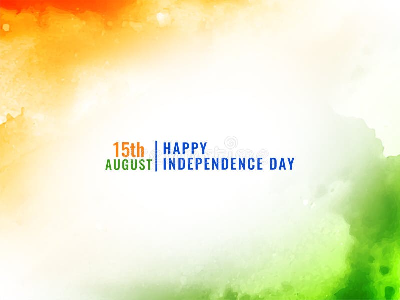 Indian Independence Day 15th August Tricolor Flag Design Background ...
