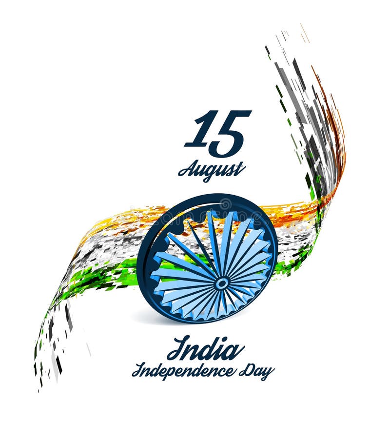 Indian Independence Day Vector Background Stock Vector - Illustration ...