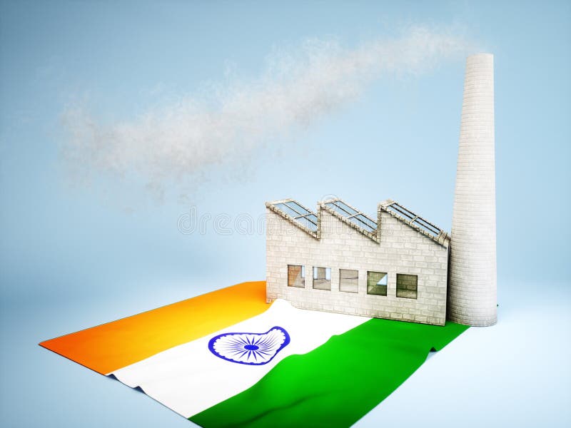 Indian Industry Development Stock Illustration - Illustration of ...