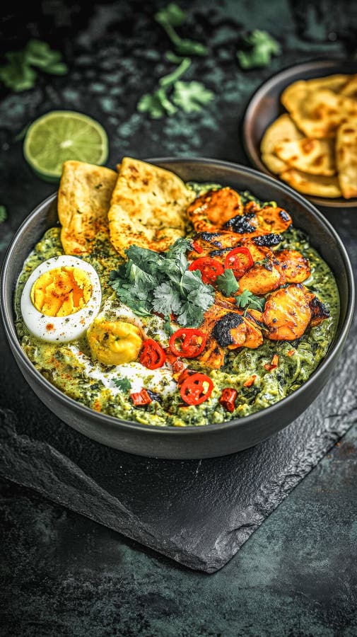 Indian Inspired Ramen with Spicy Curry and Vegetables in a Bowl Stock ...