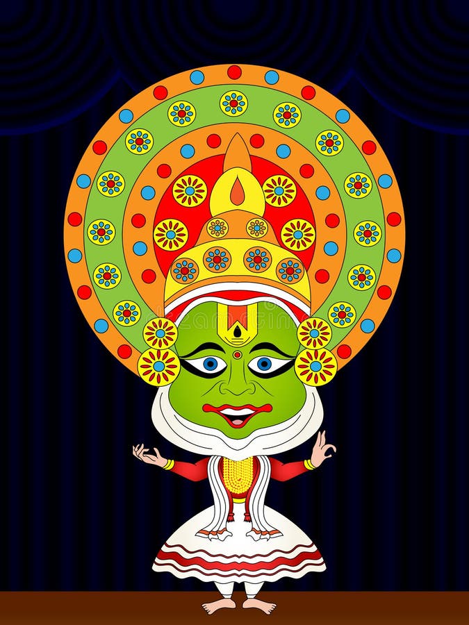 Kathakali Face Vector